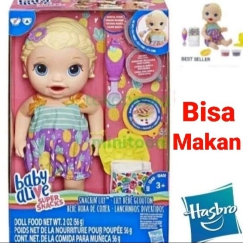 Jual BABY ALIVE SNACKIN LILY Boneka Bisa Makan lalu Poop Ori HASBRO ...