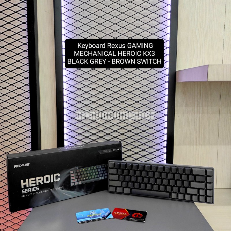 Jual Keyboard Rexus GAMING MECHANICAL HEROIC KX3 BLACK GREY - BROWN ...