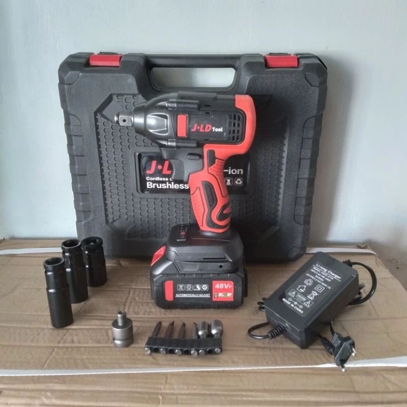 Jual IMPACT WRENCH JLD MERAH 1 BATERAI BOX KOPER | Shopee Indonesia