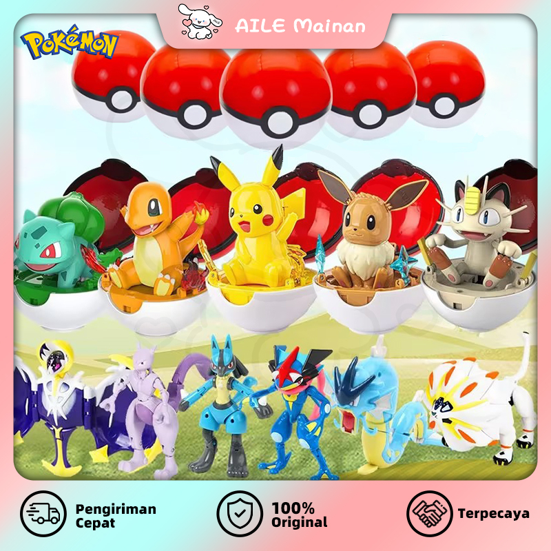 Jual Mainan Figur Pokemon Pokeball /Action Figure Pokemon Ball Pikachu ...