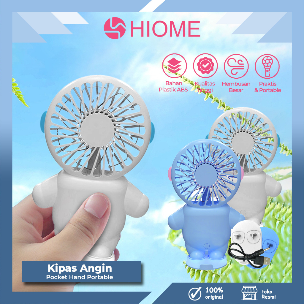 Jual HIOME Kipas Angin Genggam Astronot/Kipas Angin Pocket Hand ...
