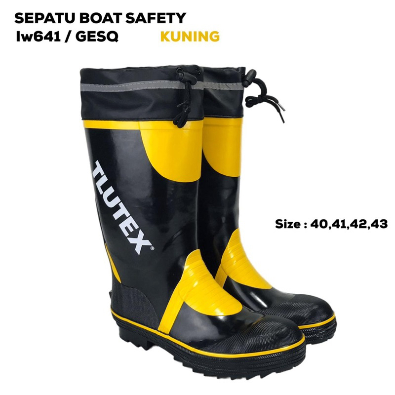 Jual SEPATU BOOT SEPATU SAFETY TINGGI UJUNG ADA BESI SEPATU KARET ...