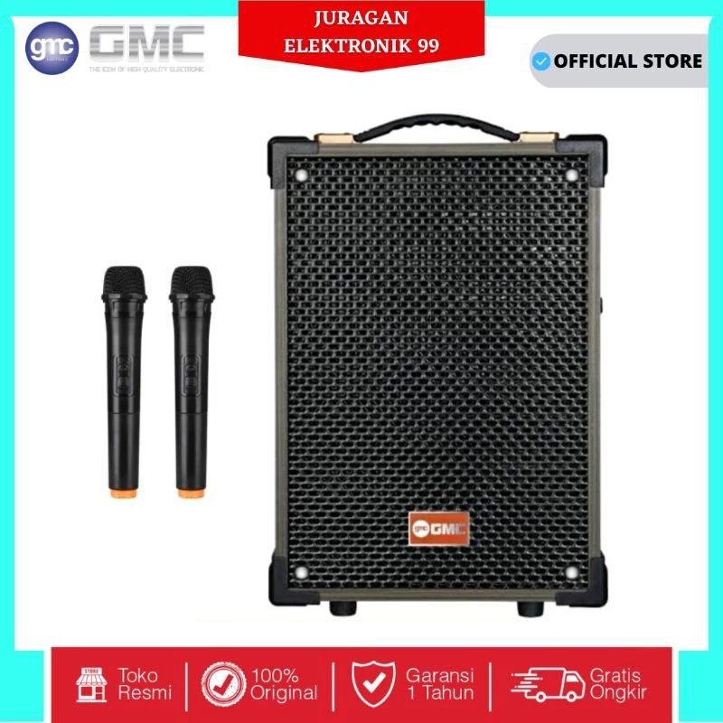 Jual Speaker bloutueth karaoke GMC 899P+ 2 MIC Wireless | Shopee Indonesia