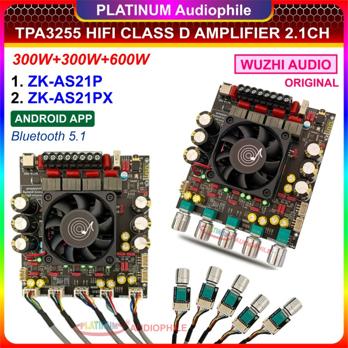 Jual TPA3255 Amplifier Class D 2.1 CH Bluetooth 5.1 Hifi Amplifier Stereo + Subwoofer 2x 300W ...