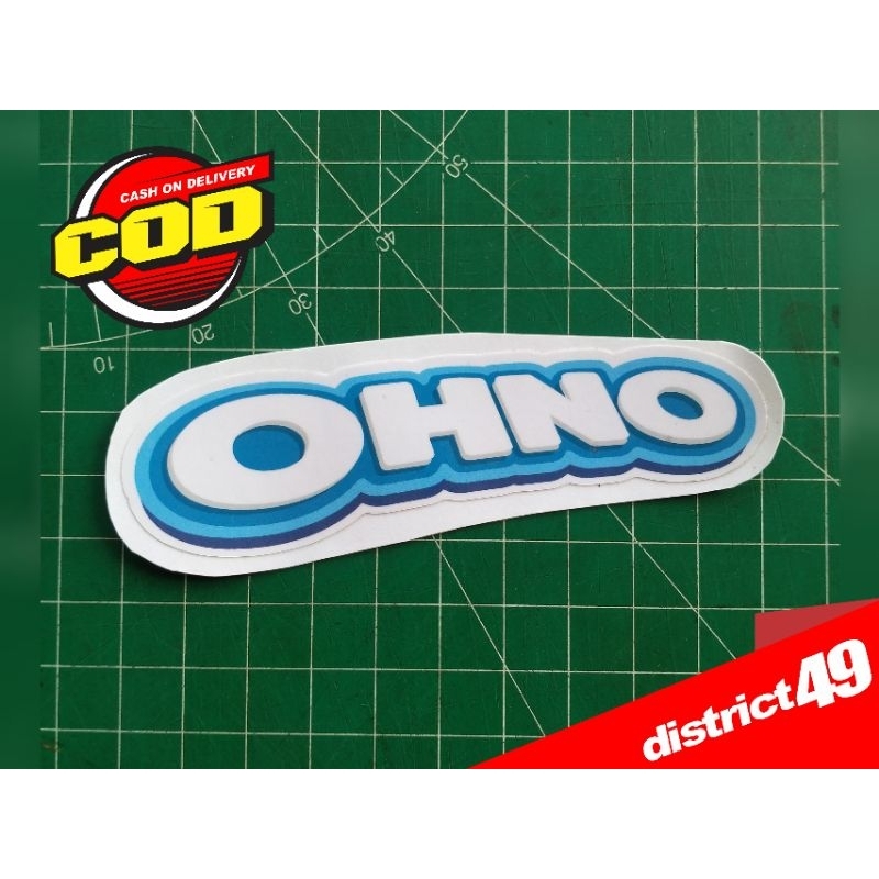 Jual Stiker OHNO - Stiker Print Cut Laminasi Glossy tahan air - Stiker ...