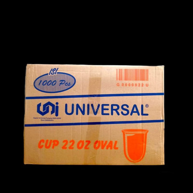 Jual 1DUS 22 OVAL (TERBARU)GELAS PLASTIK /CUP PLASTIK / Gelas Oval 22oz ...