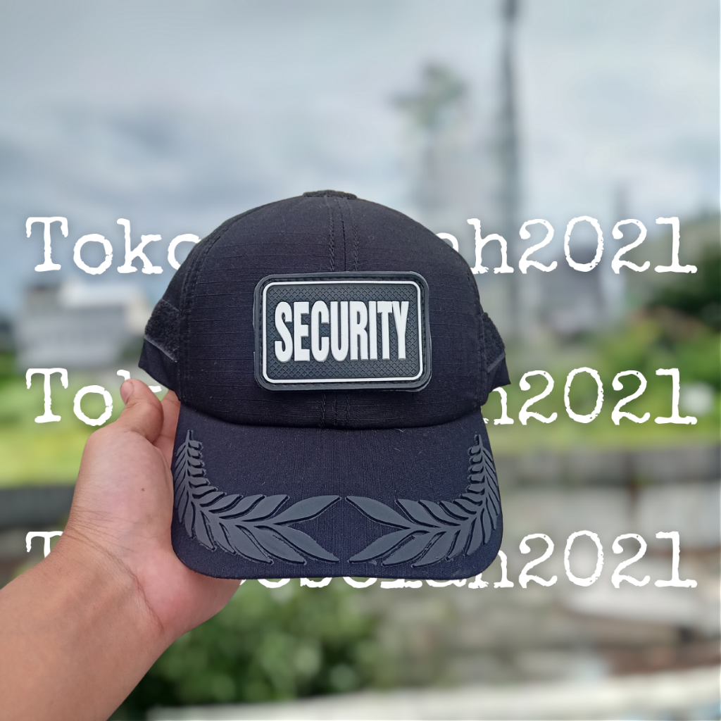 Jual Topi Security Satpam Hitam + Patch | Shopee Indonesia