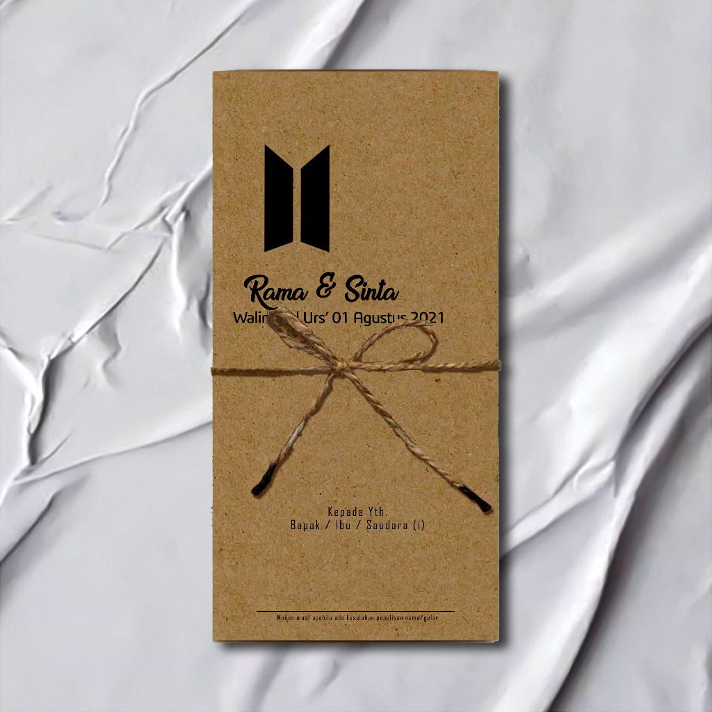 Jual Undangan Pernikahan Logo BTS | Shopee Indonesia
