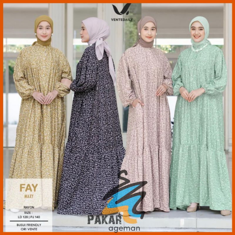 Jual VENTE DAILY FAY MAXY Dress OOTD Wanita Kekinian Oversize Jumbo LD ...