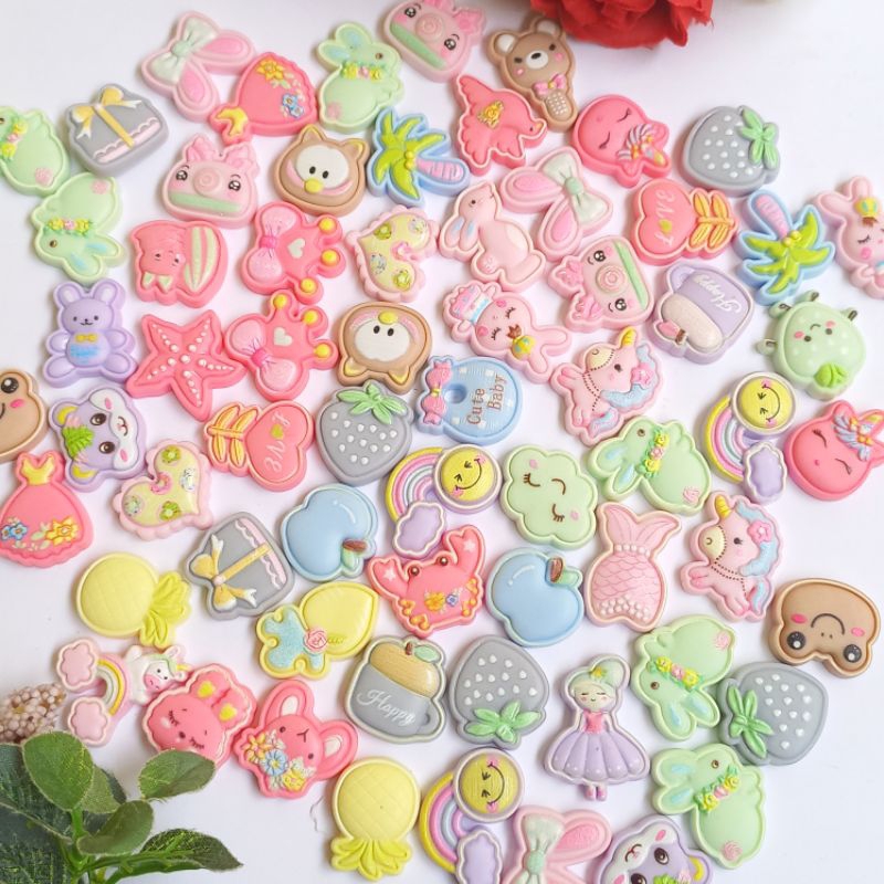 Jual clay 2D softpastel aneka bentuk dan karakter bahan kreasi | Shopee ...