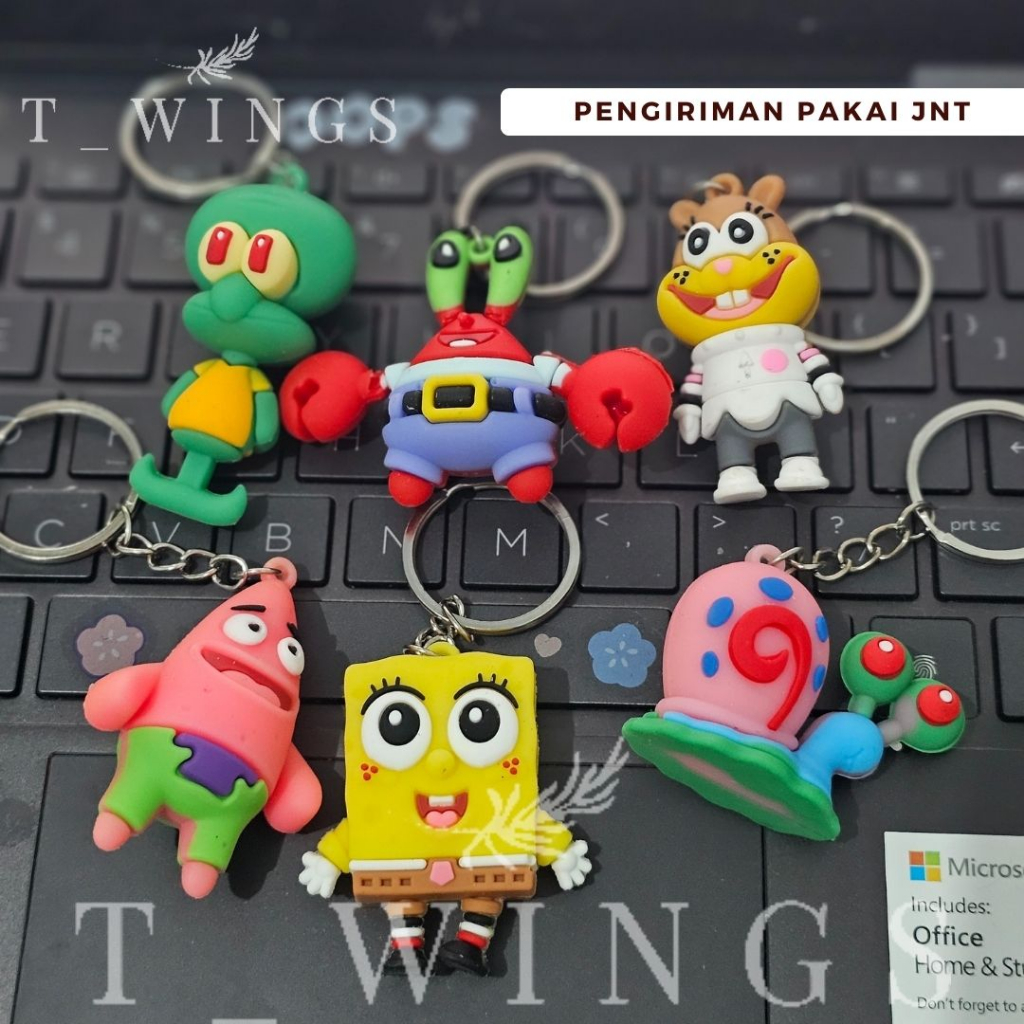 Jual HARGA 1 SERI = 6 PCS / 1 SERI = 4 PCS GANTUNGAN KUNCI SPONGEBOOB ...