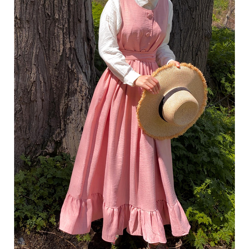 Jual ALKS. ROOSE KOREAN OVERALL DRESS PLUS INNER / DRESS KOREA LOOK ...