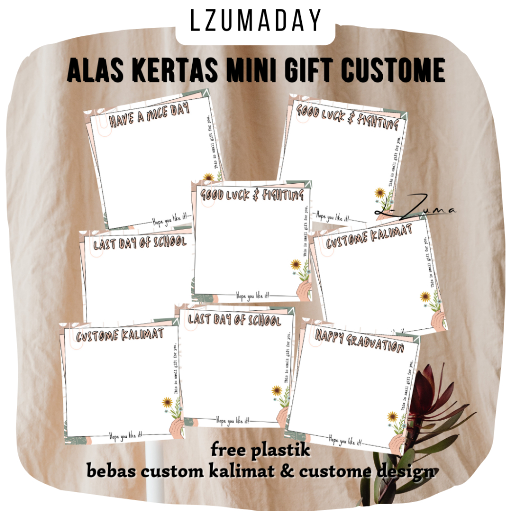 Jual [PART 6] Kertas Mini Gift + Plastik / Mini Gift Custome / Alas ...