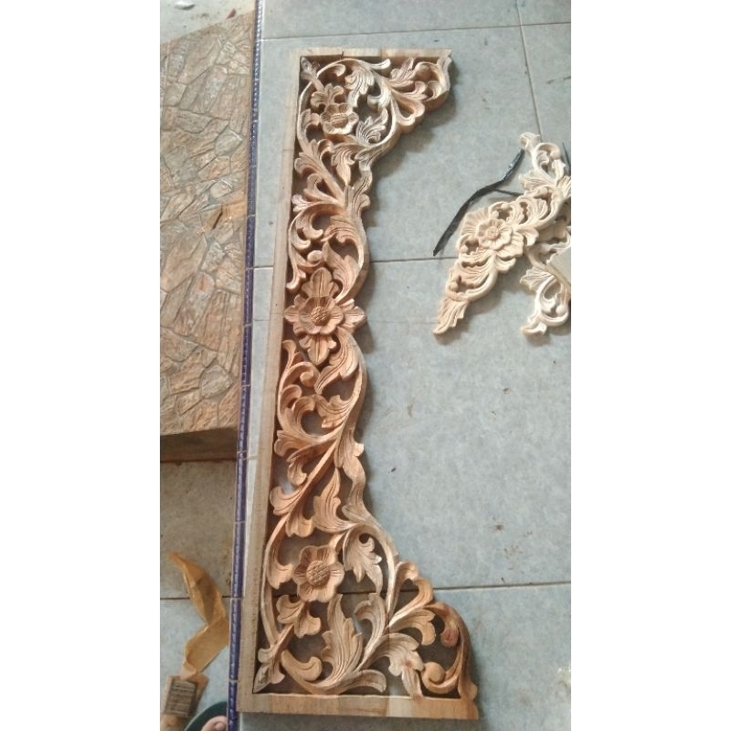 Jual ukiran klewer 90x30 ornamen tempel hiasan pintu | Shopee Indonesia