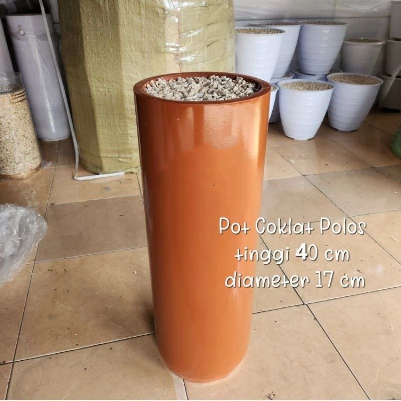 Jual Pot Bunga Besar / Pot Terakota ( 40cm tanpa batu) / Vas Bunga ...