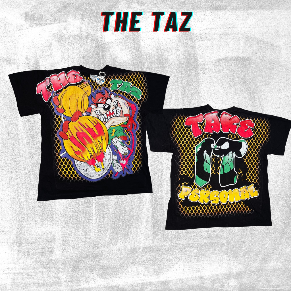 Jual OVERSIZE T-SHIRT TAG BOOTLEG TEES THE TAZ FULL PRINT | Shopee ...