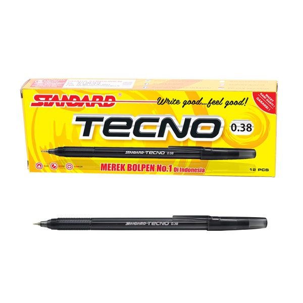 Jual WP - Pena Standard Tecno / Pen 0.38 ( Isi 12 Pcs ) | Shopee Indonesia