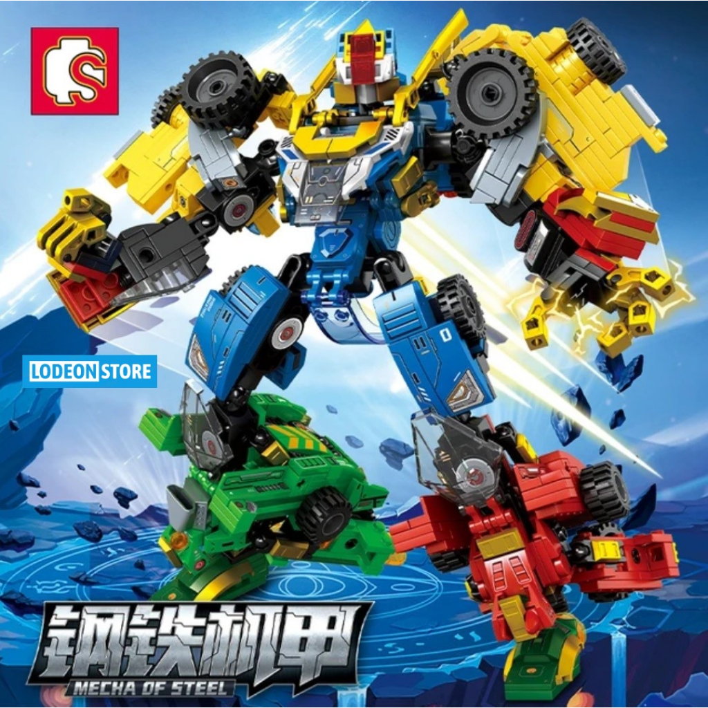Jual Sembo Block Mecha of Steel 4 in 1 Robot Mecha 103280 - 103283 ...