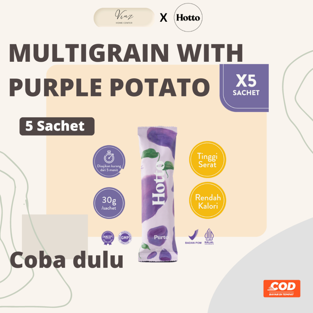 Jual HOTTO PURTO 5 SACHET / HOTTO PURTO MULTIGRAIN / MENU SARAPAN ...