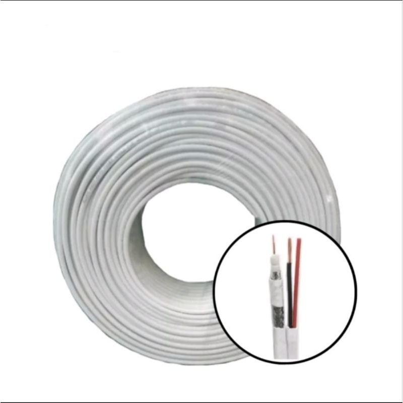 Jual Kabel cctv original tebal rg59 plus power 2dc 100meter cable cctv ...