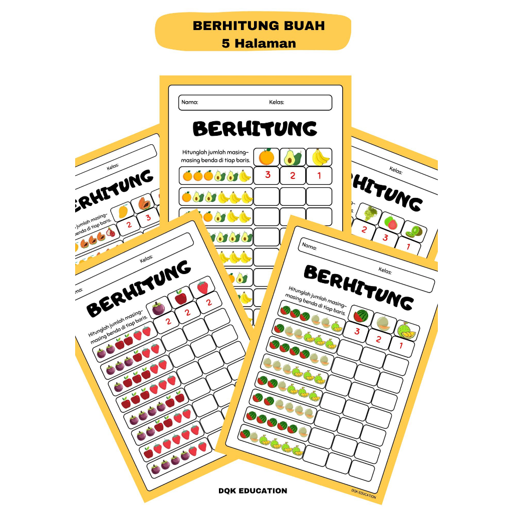 Jual LEMBAR BELAJAR ANAK BERHITUNG - WORKSHEET - MURAH - MAINAN EDUKASI ...