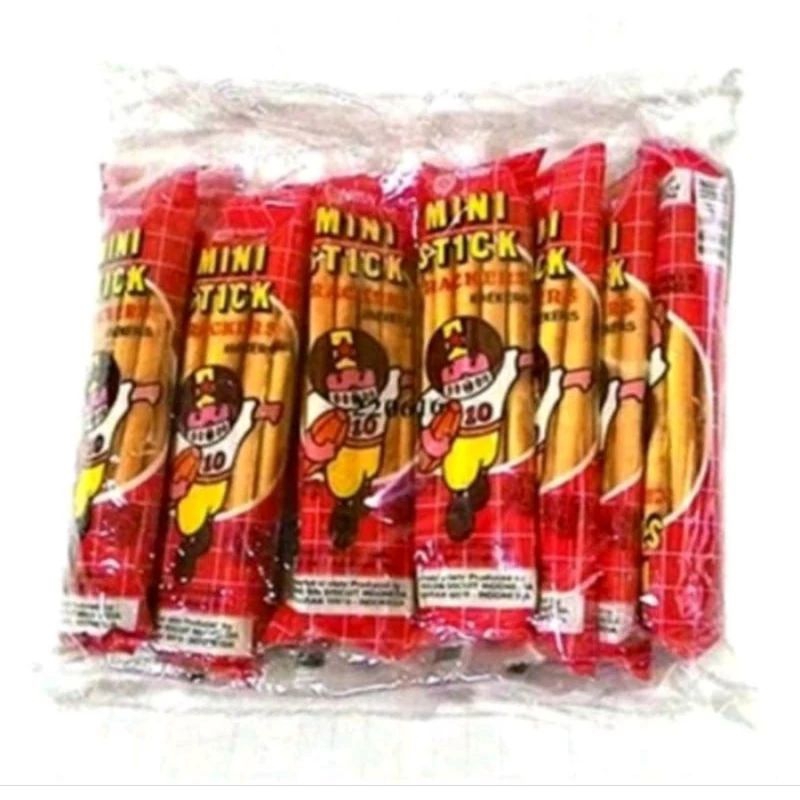 Jual Nissin Mini Stick Merah Besar Biskuit 10pcs Ekonomis Cemilan anak ...