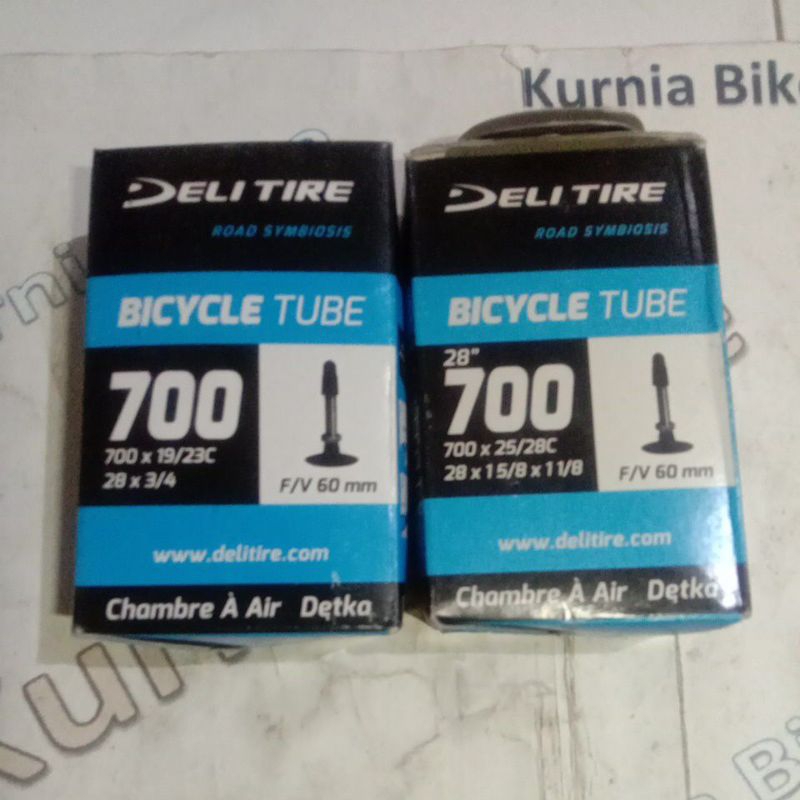 Jual ban dalam sepeda fixie balap 700 x 23c / 25c / 28c /32c / 40c Deli tire pentil presta FV 60 ...