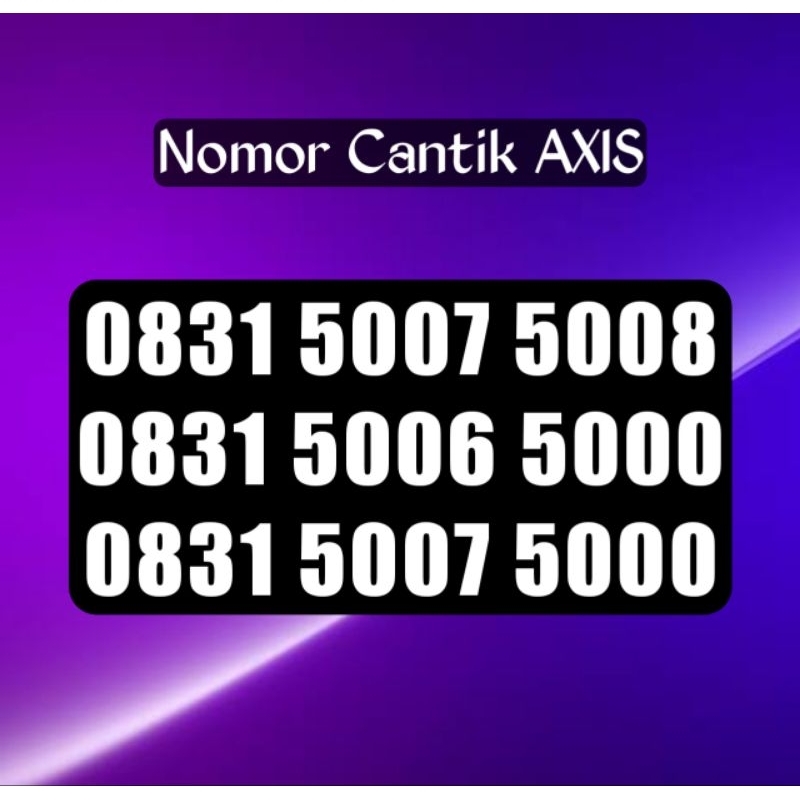 Jual Kartu Perdana Nomor Cantik AXIS Panca 22222 dan Panca 66666 Rapi Panca 00000 Kwartet 0000 ...