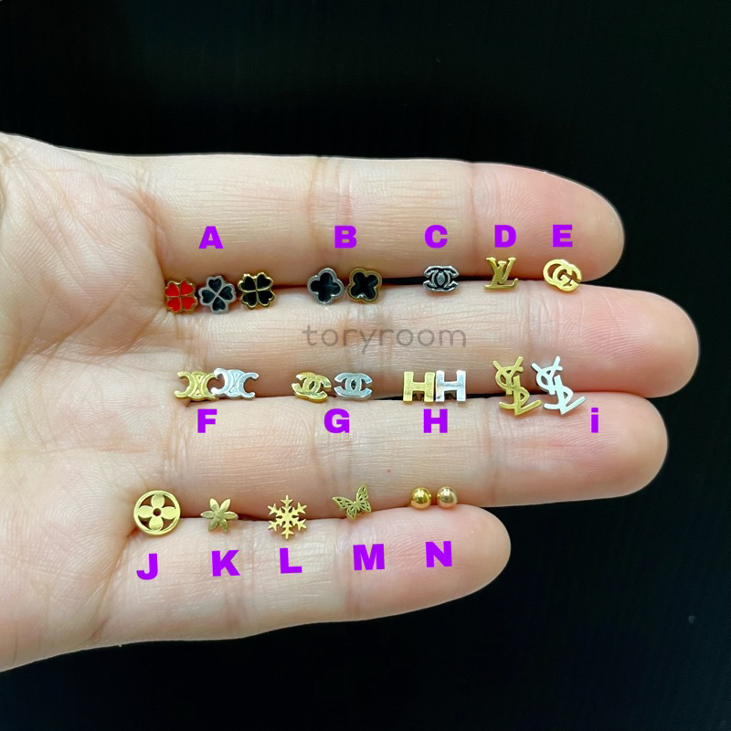 Jual (Harga 1 pc) Anting titanium branded piercing tindik lobe helix ...