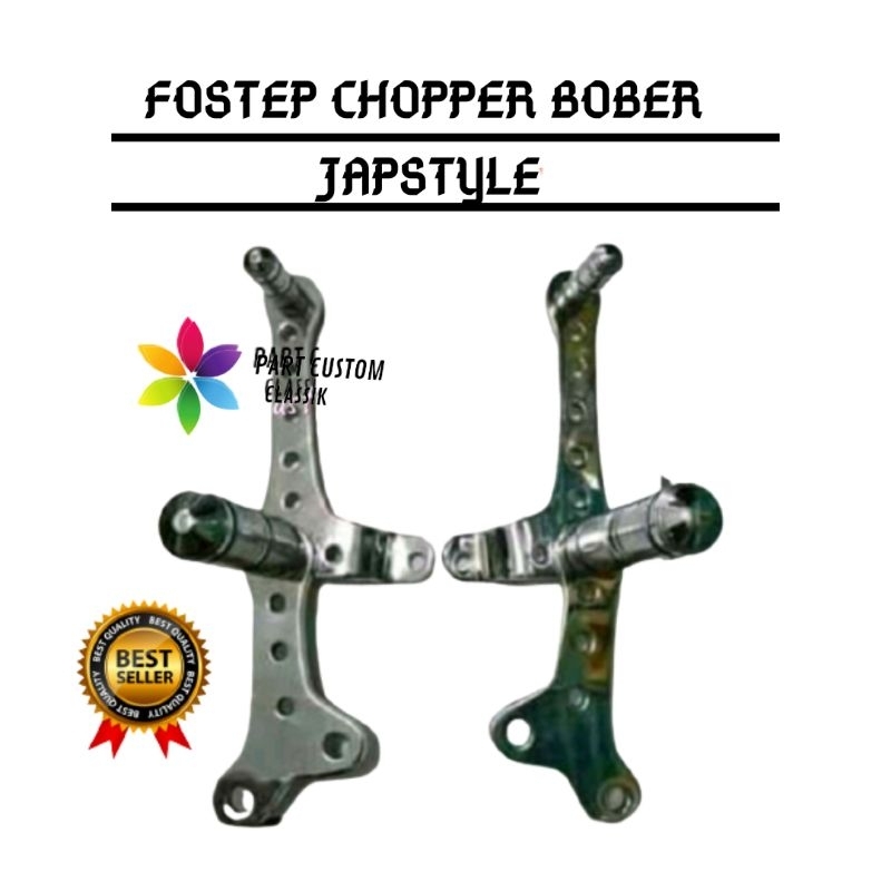 Jual FOOTSTEP FOSPTEP CHOPPER BONBER JAPSTYLE FINISHING CHROME | Shopee ...