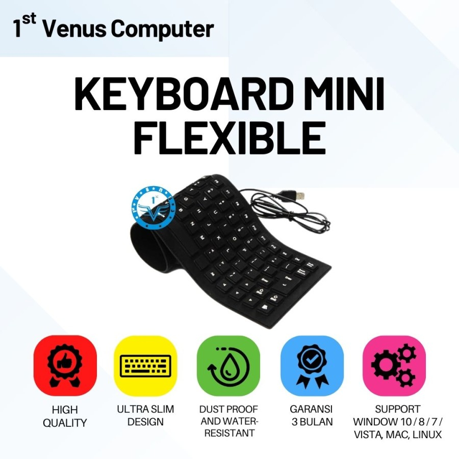 Jual KEYBOARD MINI FLEXIBLE / KEYBOARD FLEXIBLE MINI / KEY01-FLX ...