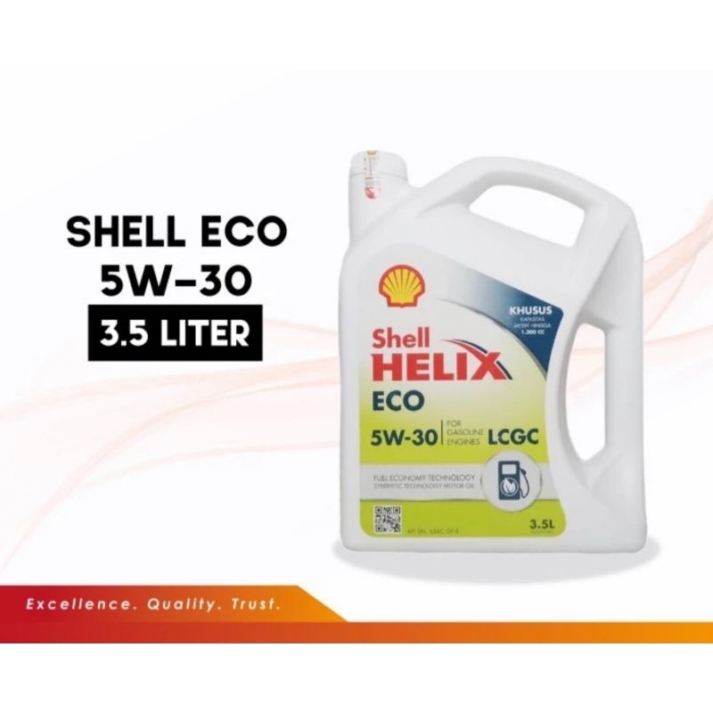 Jual OLI MESIN SHELL HELIX ECO 5W-30 3,5L SCAN BARCODE HIJAU | Shopee Indonesia
