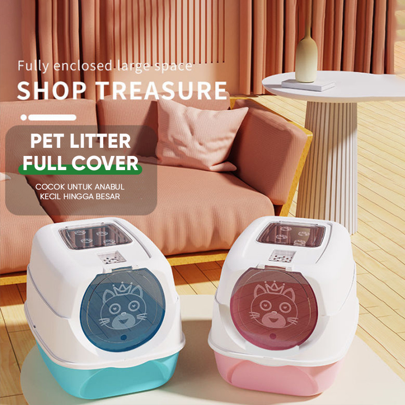 Jual PET THERE Pet Litter Box Kucing Tertutup/Cat Litter Box Tertutup ...
