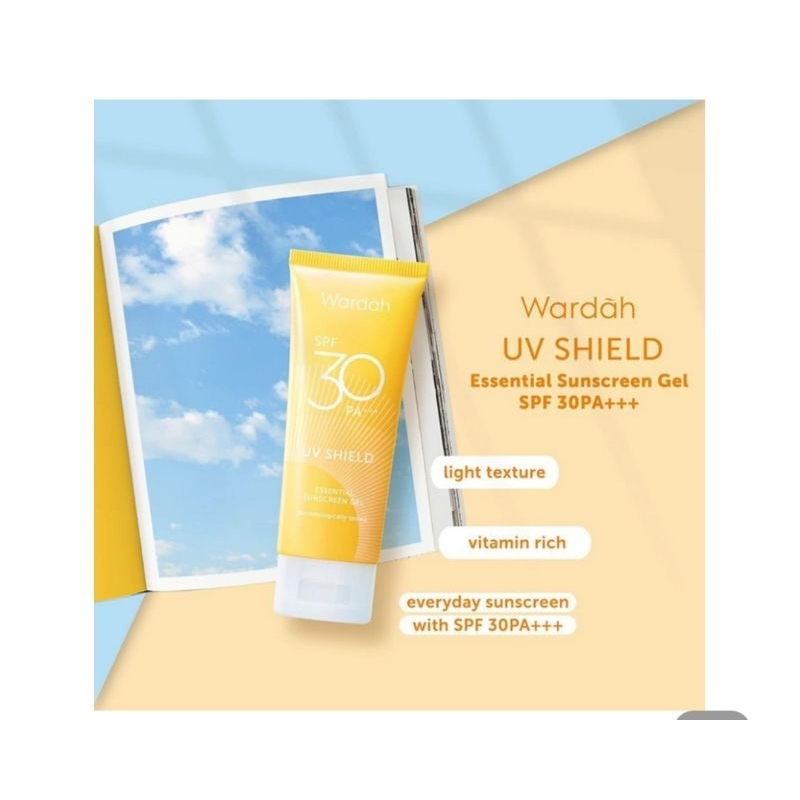 Jual Wardah Uv Shield Essential Sunscreen Gel SPF 30 PA+++ 40ml | Shopee Indonesia