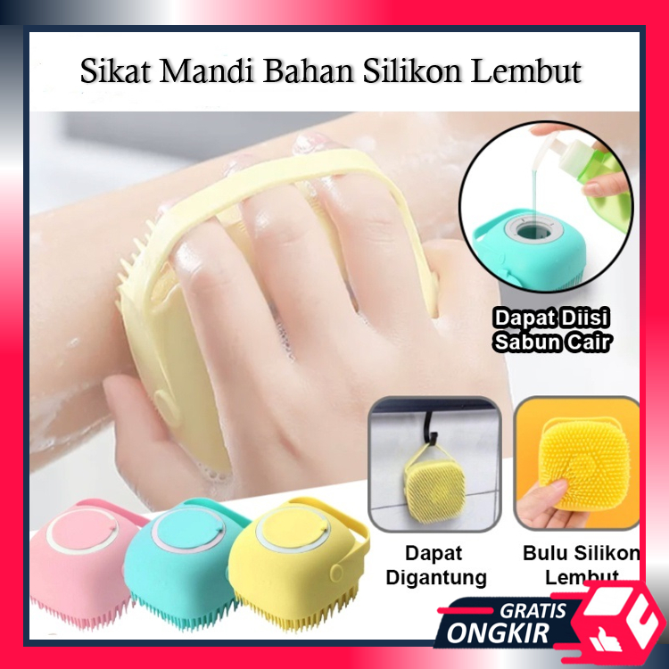 Jual Gratis Ongkir - 5240 Sikat Mandi Bahan Silikon Lembut / Shower ...
