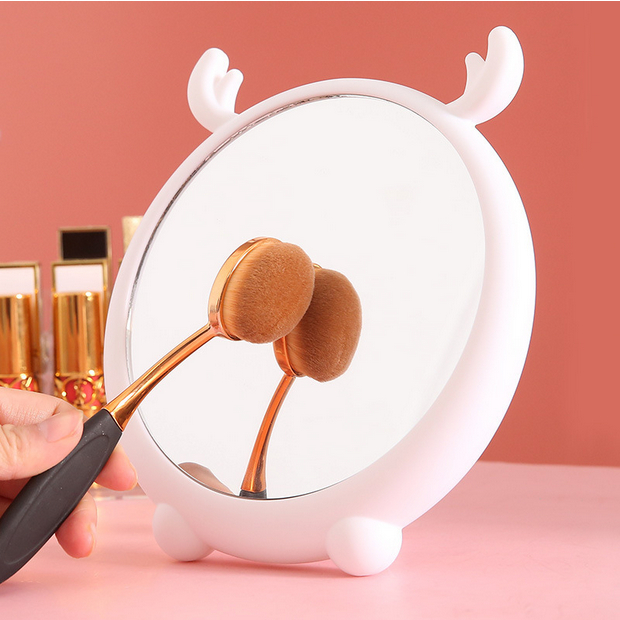 Jual Makeup Mirrors Desk Cute Cat Ears Table Cosmetic Mini Makeup ...