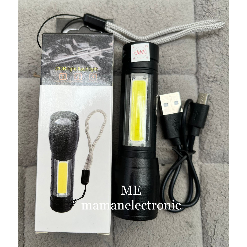 Jual Senter Swat Mini Zoom Rechargeable Super Terang LED / Senter ...