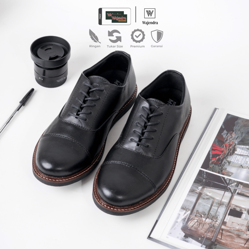 Jual Wajendra x MNDY - Oxford Black GL Kulit Sapi - Sepatu Pantofel ...