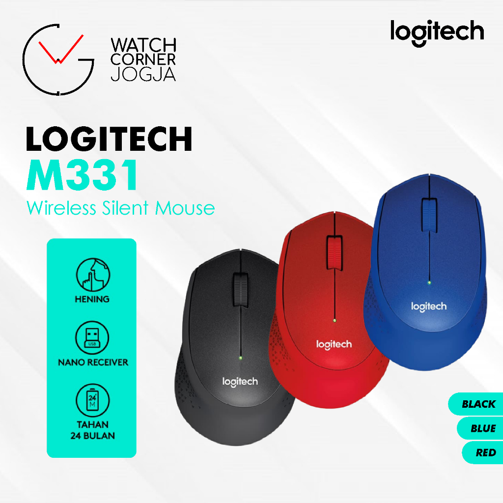 Jual Mouse Wireless Logitech M331 - Silent Plus Mouse GARANSI RESMI 1 ...