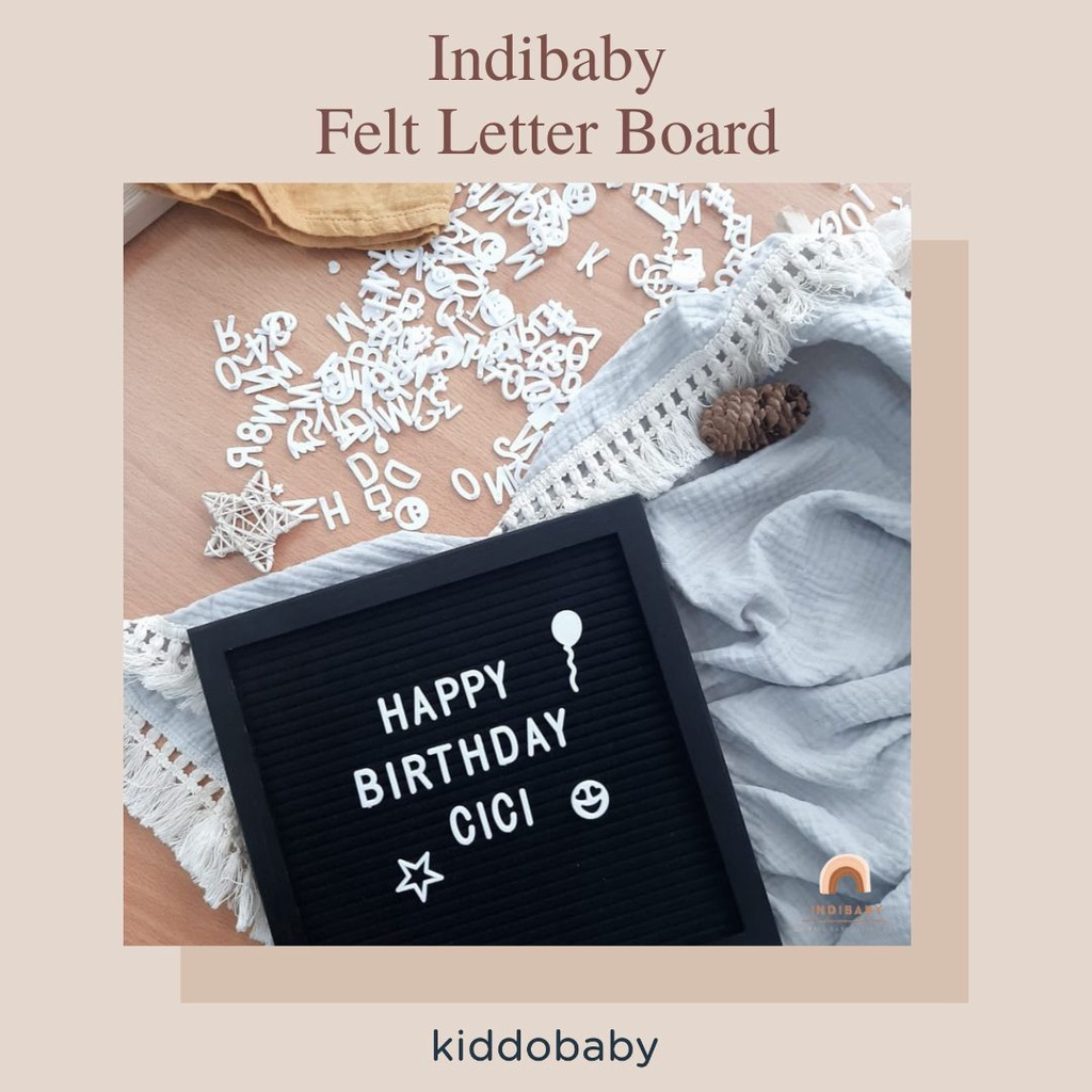 Jual Indibaby Felt Letter Board | Papan Huruf Nama Bayi | Perlengkapan ...