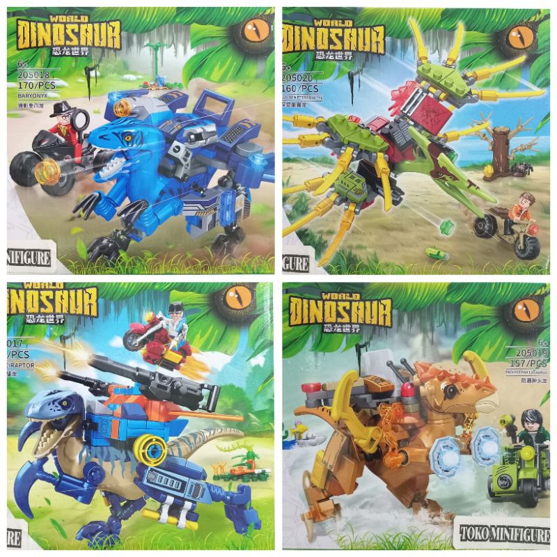 Jual MAINAN EDUKASI ANAK BRICKS DINOSAURUS VELOCIRAPTOR - BARYONYX ...