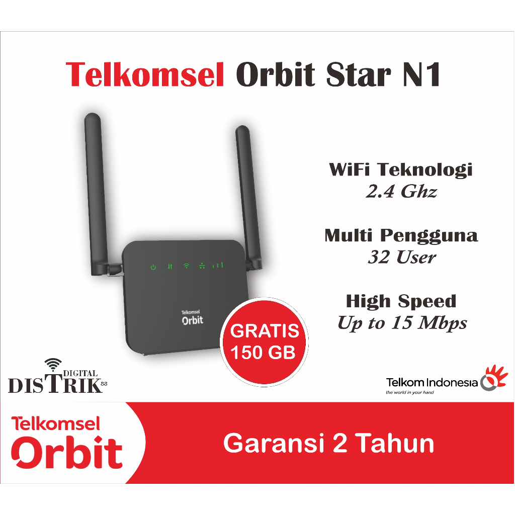 Jual Modem Telkomsel Orbit Star N1 Wifi High Speed 4G | Shopee Indonesia