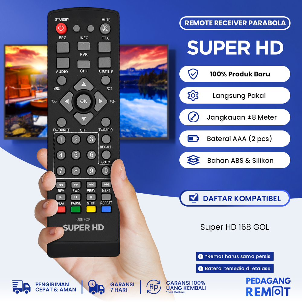 Jual Remote STB Super HD 168 GOL / Remot Set Top Box SuperHD HD 168 Gardiner Optus Lgsat ...