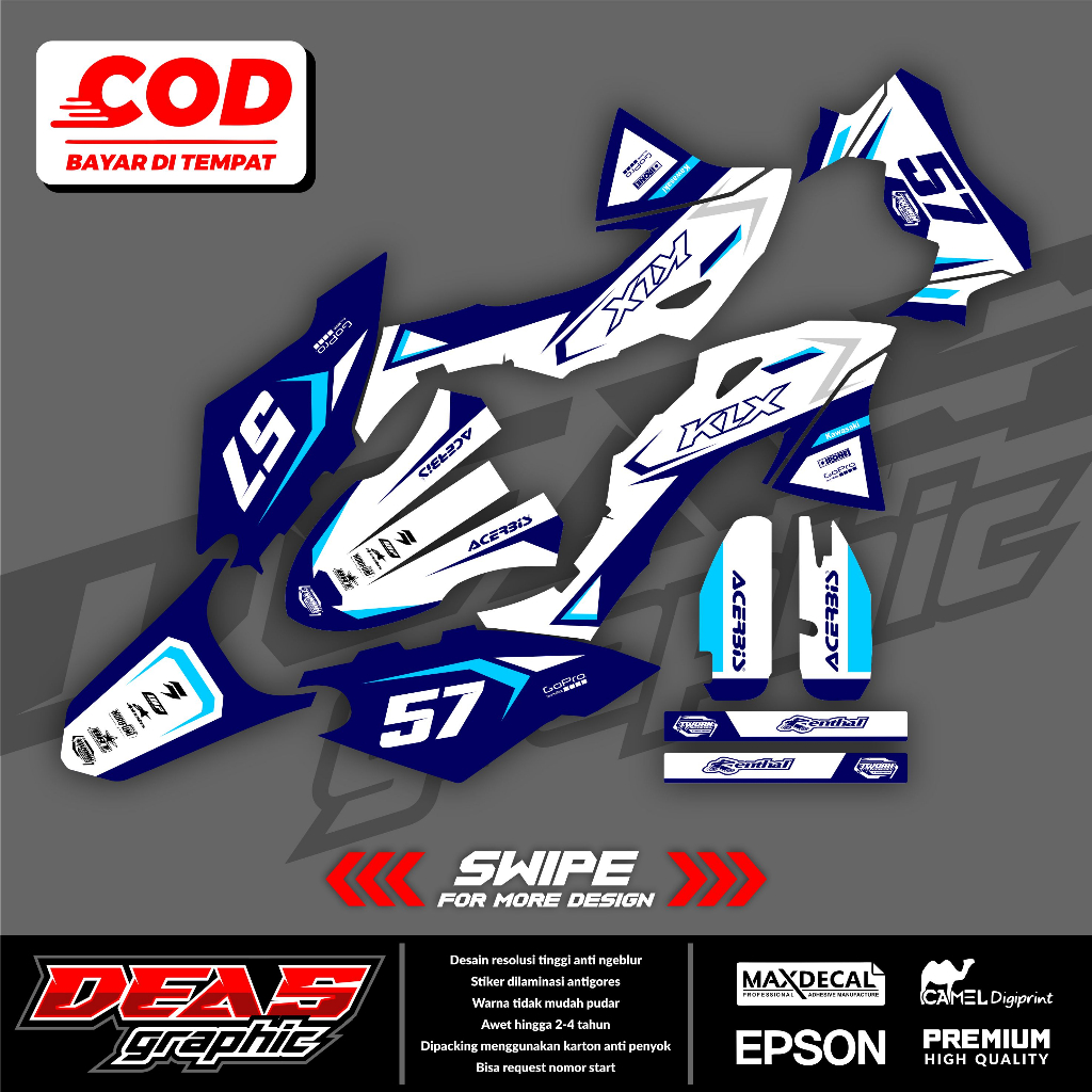 Jual Decal KLX BF - KLX G - KLX SE grafis 016 - STICKER DECAL ...