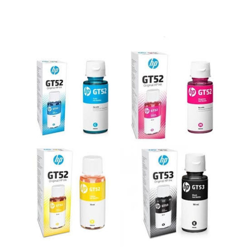 Jual Paket Tinta HP GT53>52 (Black/Color) Original ink Bottle 1set ...