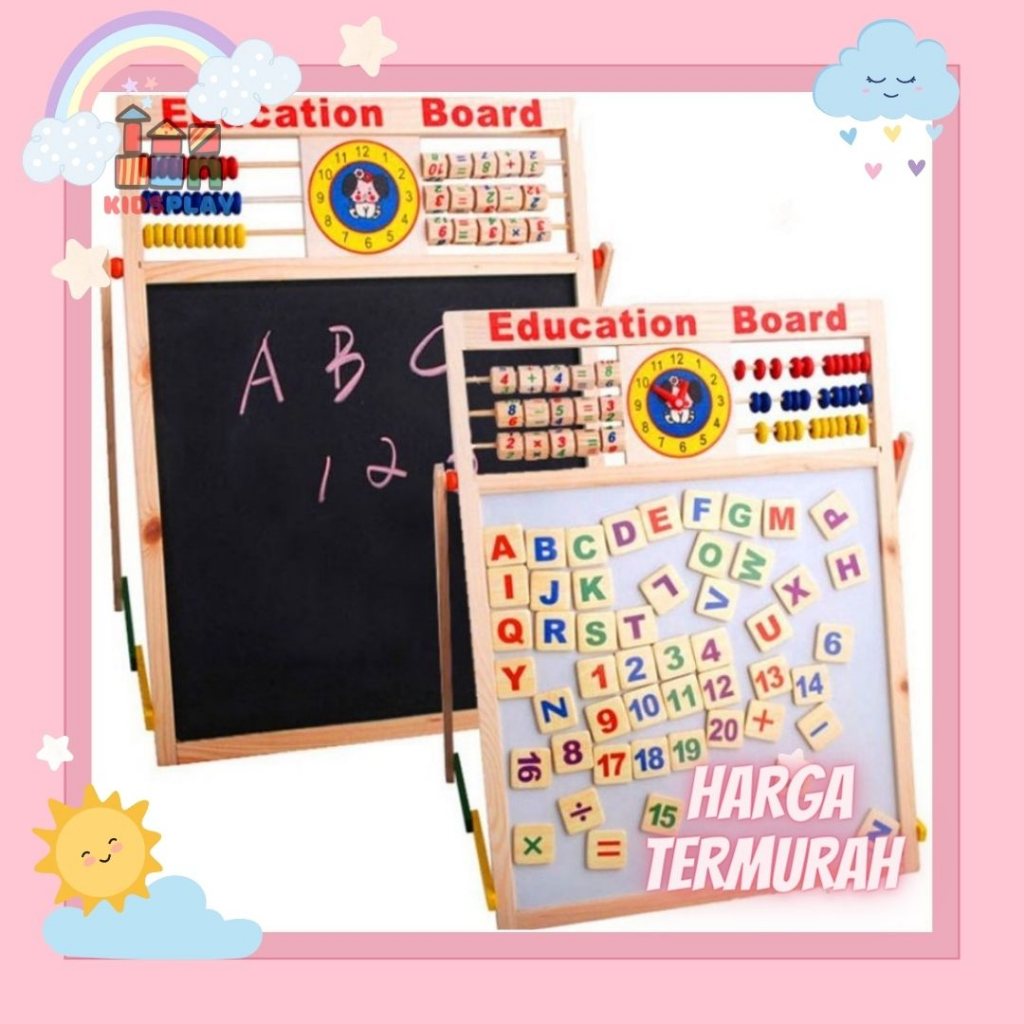 Jual Education Board Magnetic Board Mainan Papan Tulis Anak Papan Tulis ...