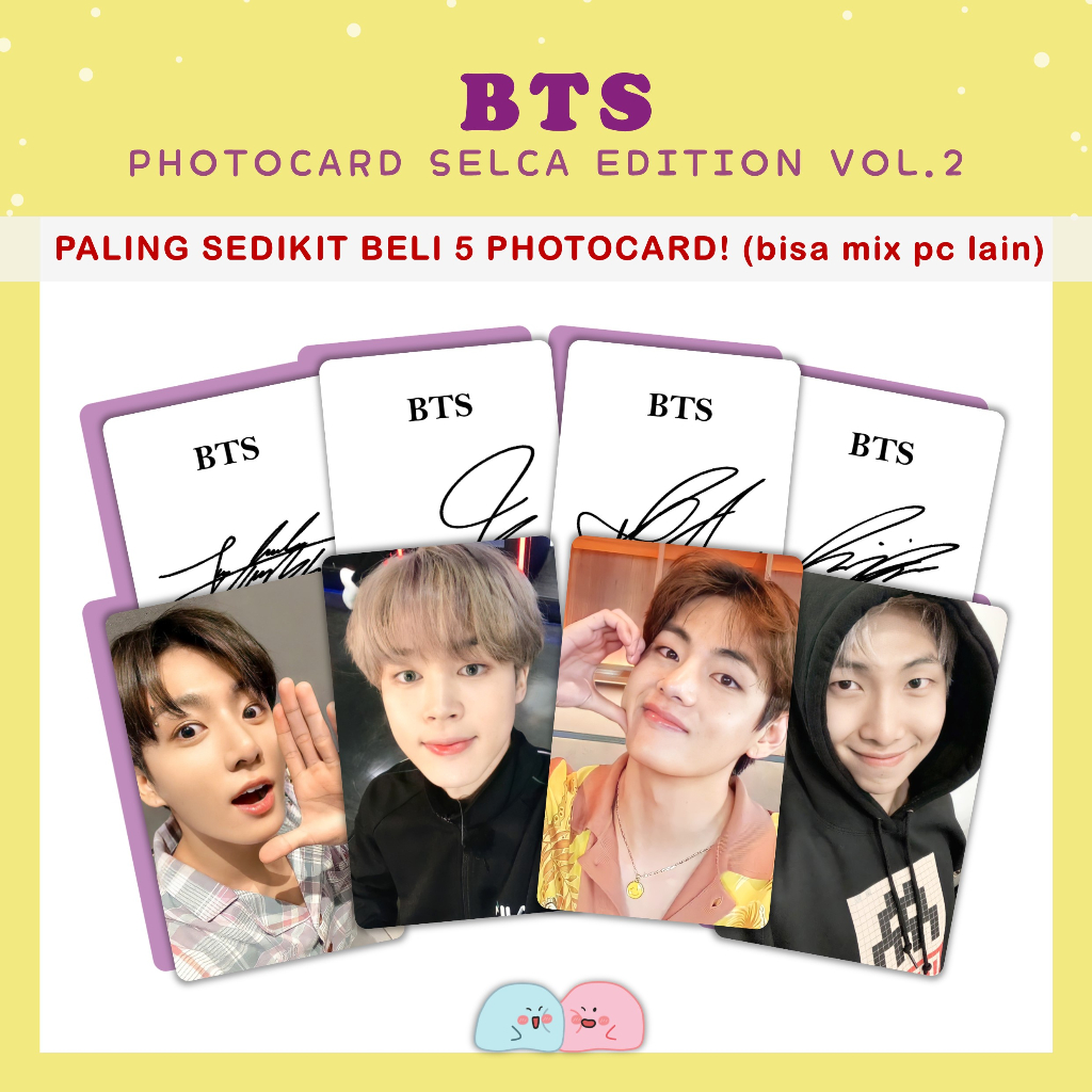 Jual (MINIMAL BELI 5!) PHOTOCARD BTS SELCA EDITION VOL. 2 (UNOFF) | Shopee Indonesia