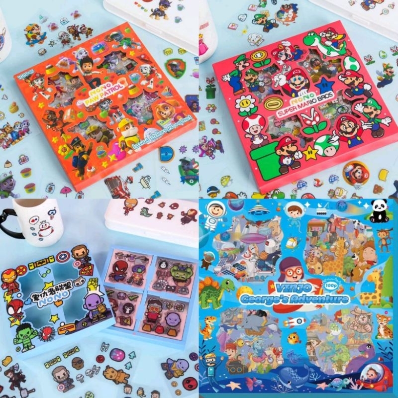 Jual Sticker 2D Boy 100pcs The Avenger / Paw Patrol / Super Mario ...