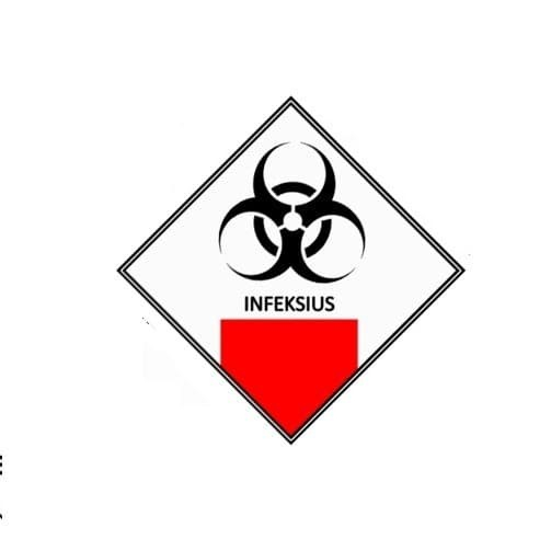 Jual Sign Akrilik Infeksius Rambu Limbah Ukuran 20X20CM Akrilik ...