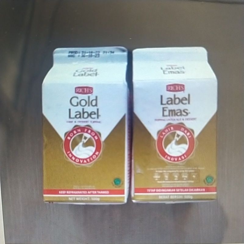 Jual rich gold label whip cream 500g | Shopee Indonesia